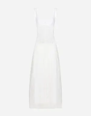 Dolce & Gabbana Long Lace Dress - White