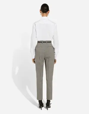 Dolce & Gabbana Tailored Houndstooth Wool Pants