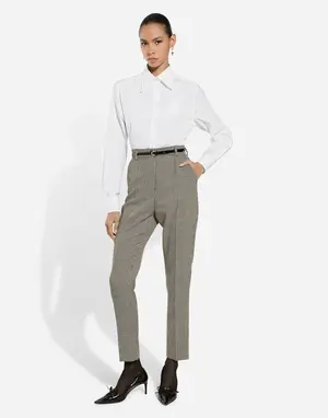 Dolce & Gabbana Tailored Houndstooth Wool Pants