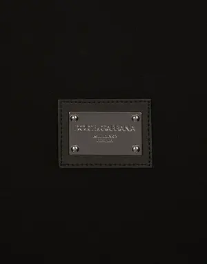 Dolce & Gabbana Cotton V-neck T-shirt With Branded Tag - Black