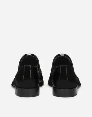 Dolce & Gabbana Polished Calfskin Derby Shoes - Black