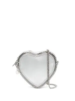 Stella McCartney Falabella Heart Crossbody Bag - Silver