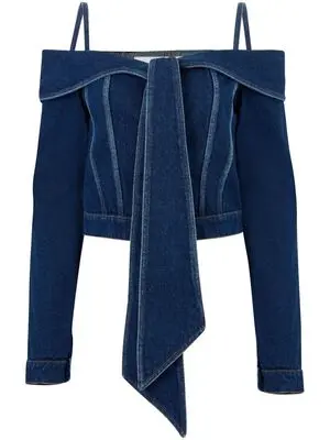 Nina Ricci Off-shoulder Denim Jacket