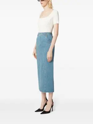 Nina Ricci Panelled Denim Midi Skirt