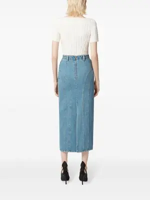 Nina Ricci Panelled Denim Midi Skirt
