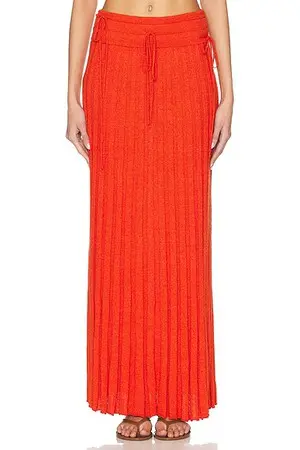 Christopher Esber Straccio Knitted Maxi Skirt - Red