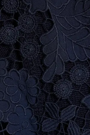 Oscar De La Renta Guipure Lace-paneled Wool Cardigan