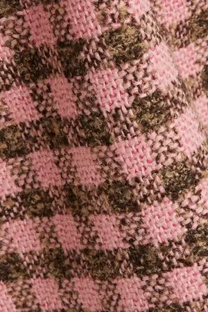 Oscar De La Renta Checked Wool-blend Tweed Mini Dress