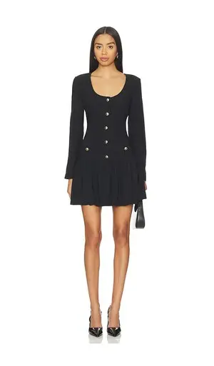 Amanda Uprichard Fallon Tweed Mini Dress - Black