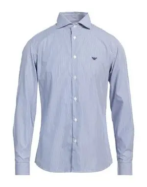Emporio Armani Man Shirt Black Size S Cotton Blue