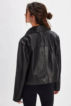 Free People Cassie Leather Jacket