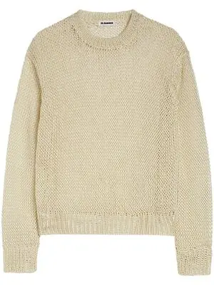 JIL SANDER Open Knit Sweater - Neutrals