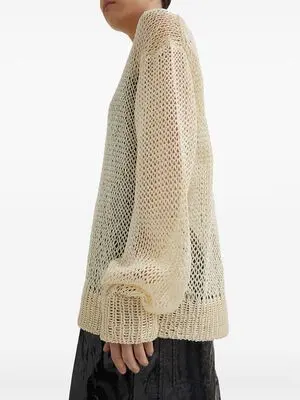 JIL SANDER Open Knit Sweater - Neutrals