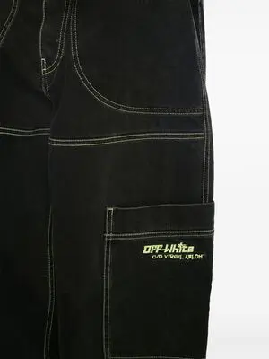 Off-White Irregular Cargo Jeans - Black