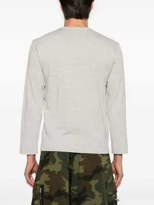 Play Comme Des Garcon Side Heart-print T-shirt - Grey