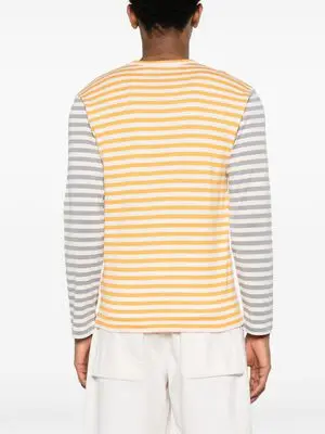 Play Comme Des Garcon Striped T-shirt - Orange