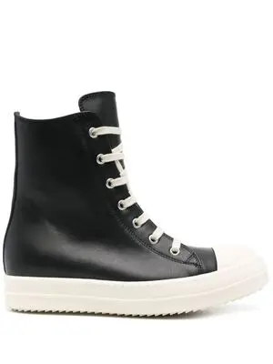 Rick Owens Leather High-top Sneakers