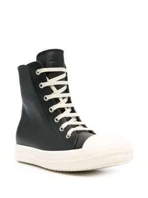 Rick Owens Leather High-top Sneakers