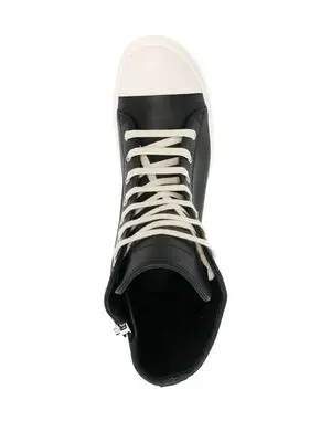 Rick Owens Leather High-top Sneakers