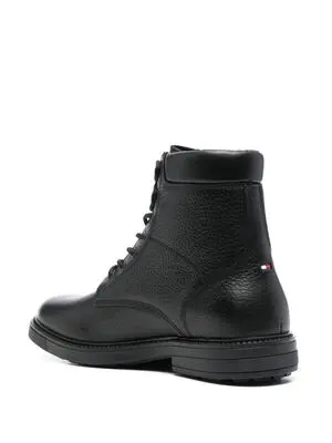 Tommy Hilfiger Pebbled-leather Boots