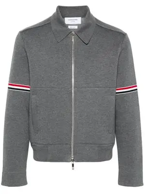 Thom Browne Rwb-stripe Zip-up Jacket