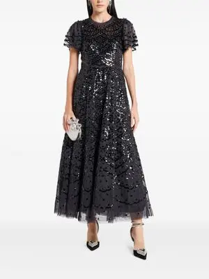 NEEDLE & THREAD Sequinned Maxi Dress