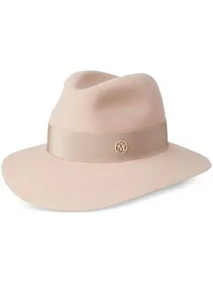 MAISON MICHEL Henrietta Fedora Hat - Neutrals