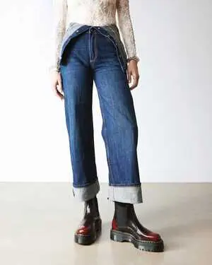 Dr. Martens 2976 Quad Arcadia Leather Platform Chelsea Boots - Red