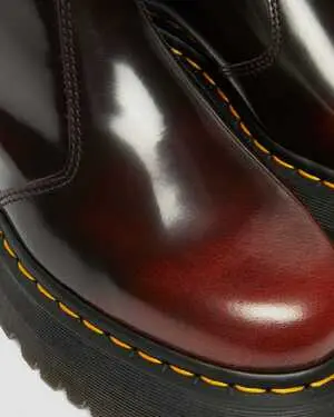 Dr. Martens 2976 Quad Arcadia Leather Platform Chelsea Boots - Red