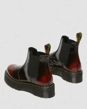 Dr. Martens 2976 Quad Arcadia Leather Platform Chelsea Boots - Red