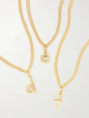 ROXANNE ASSOULIN The Puffy Initial -tone Necklace - Gold