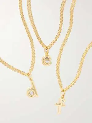 ROXANNE ASSOULIN The Puffy Initial -tone Necklace