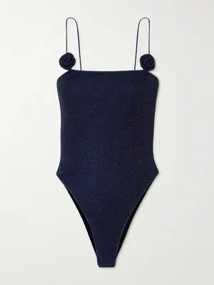 Oseree Lumière Metallic One Piece Swimsuit - Blue