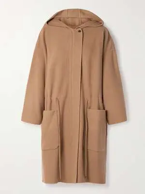 Max Mara Miele Hooded Wool-blend Felt Coat