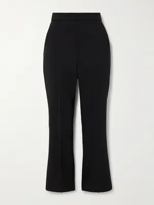 Max Mara Cropped Slim-leg Wool-blend Crepe Pants
