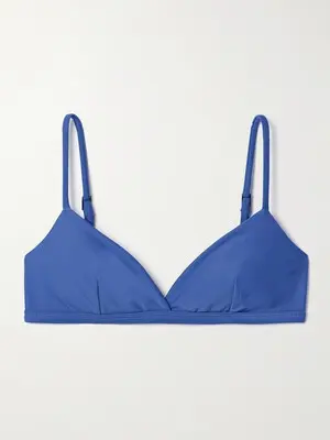 Matteau The Crop Recycled Triangle Bikini Top - Blue