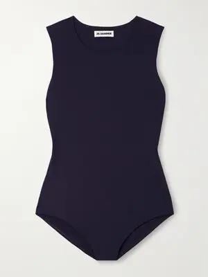 JIL SANDER Stretch-jersey Bodysuit - Blue