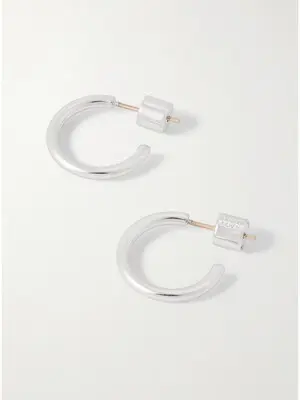 JENNIFER FISHER Thread -plated Huggie Hoop Earrings - Silver