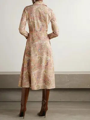 Etro Printed Stretch-crepe Midi Dress