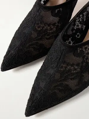 GIANVITO ROSSI 70mm Corded Lace Mules