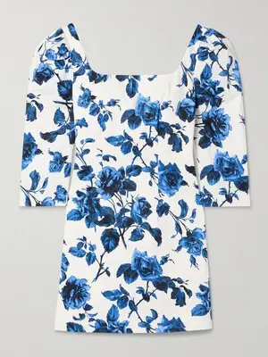 Cara Cara Belinda Floral-print Mini Dress - Blue