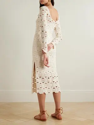 Cara Cara Marsielle Crocheted Cotton Midi Dress