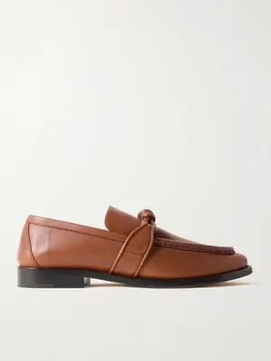 Bottega Veneta Bottega Veneta Astaire Knotted Leather Loafers Brown