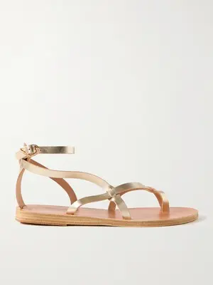 ANCIENT GREEK SANDALS Tomi Metallic Leather Sandals - Gold