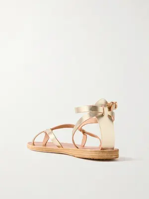 ANCIENT GREEK SANDALS Tomi Metallic Leather Sandals - Gold