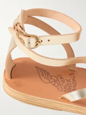 ANCIENT GREEK SANDALS Tomi Metallic Leather Sandals - Gold