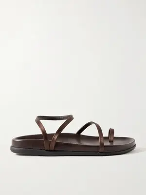 ANCIENT GREEK SANDALS Eleftheria Satin Sandals - Brown