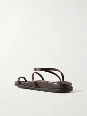 ANCIENT GREEK SANDALS Eleftheria Satin Sandals - Brown