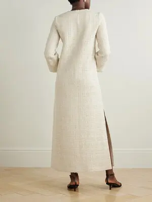 Borgo De Nor Eponine Metallic Tweed Maxi Dress