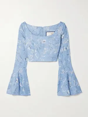 Agua Bendita Cropped Blouses